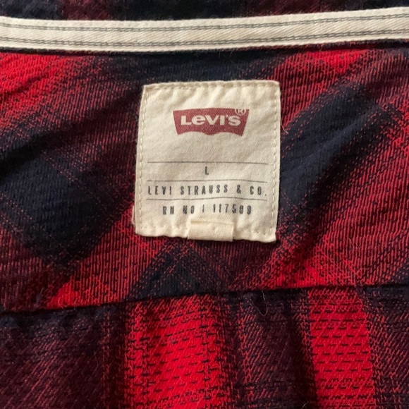 George | Shirts | Levis Red And Black Flannel L Size | Poshmark
